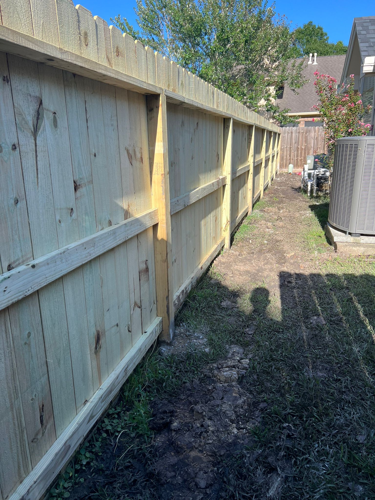 A Pine Fence with Rot Board Installation for Bart Duval in Rosharon ...